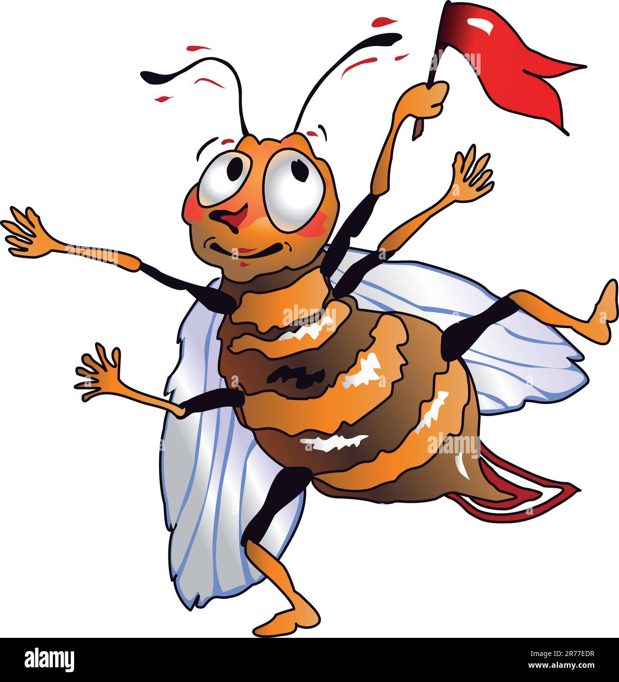 Vector color illustration of bee Stock Vector Image & Art - Alamy