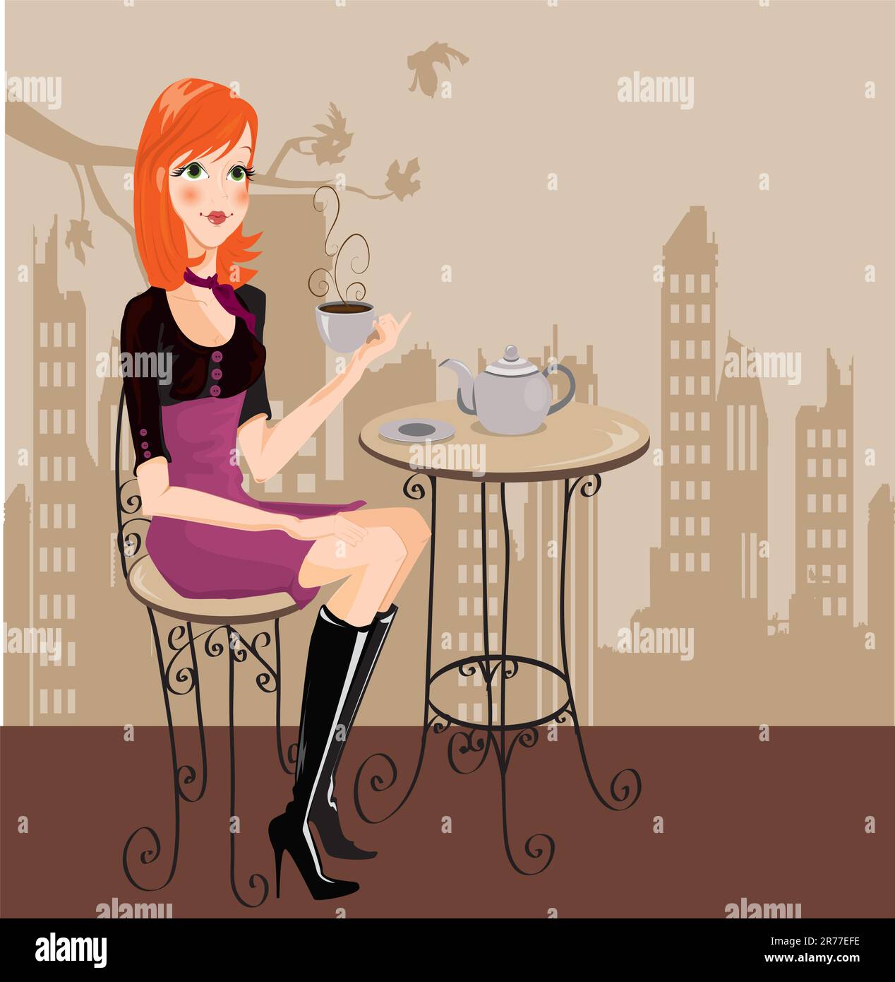 Bar Girl Stock Vector Images Alamy