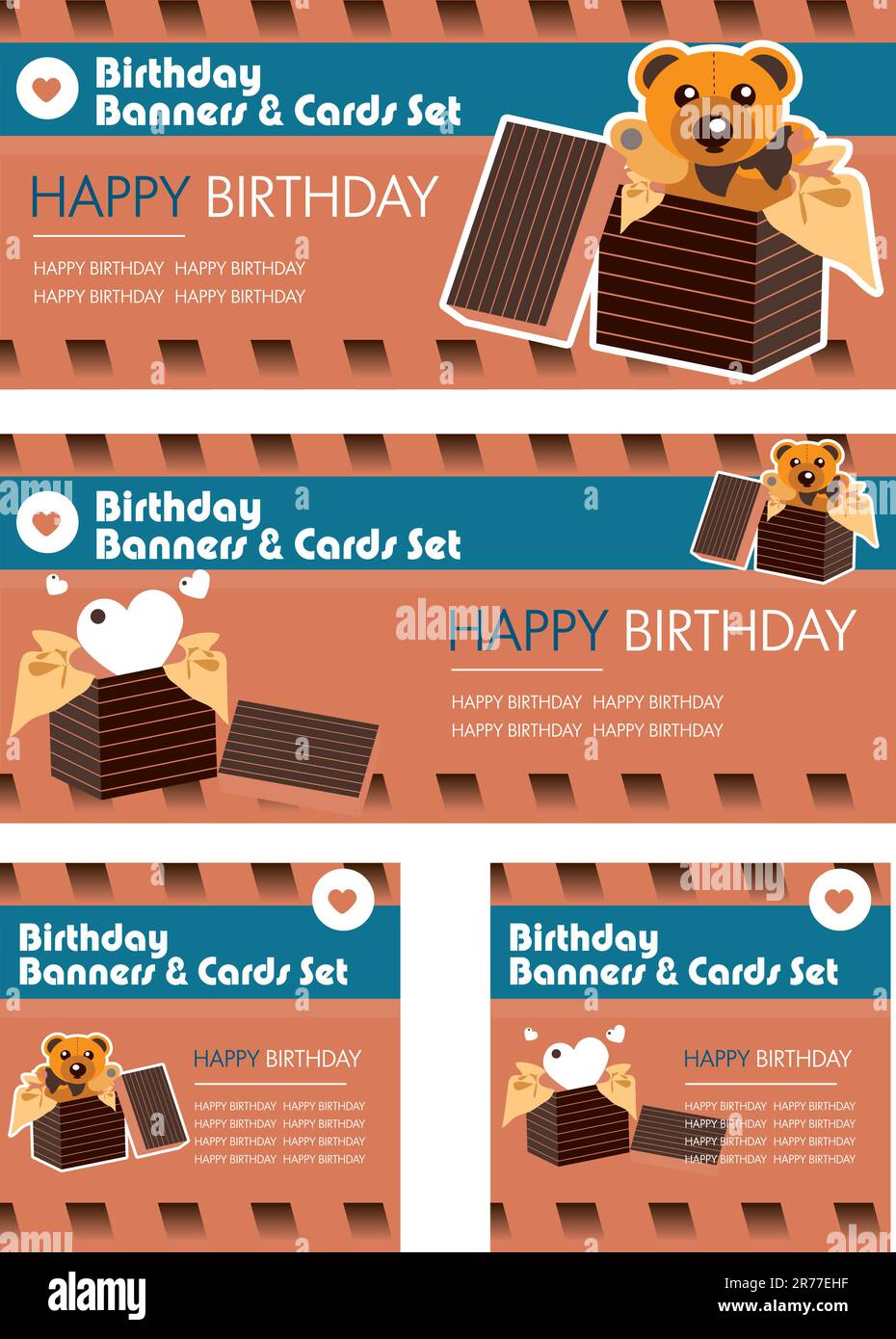 Birthday collection of banners cards tags Stock Vector Image & Art - Alamy