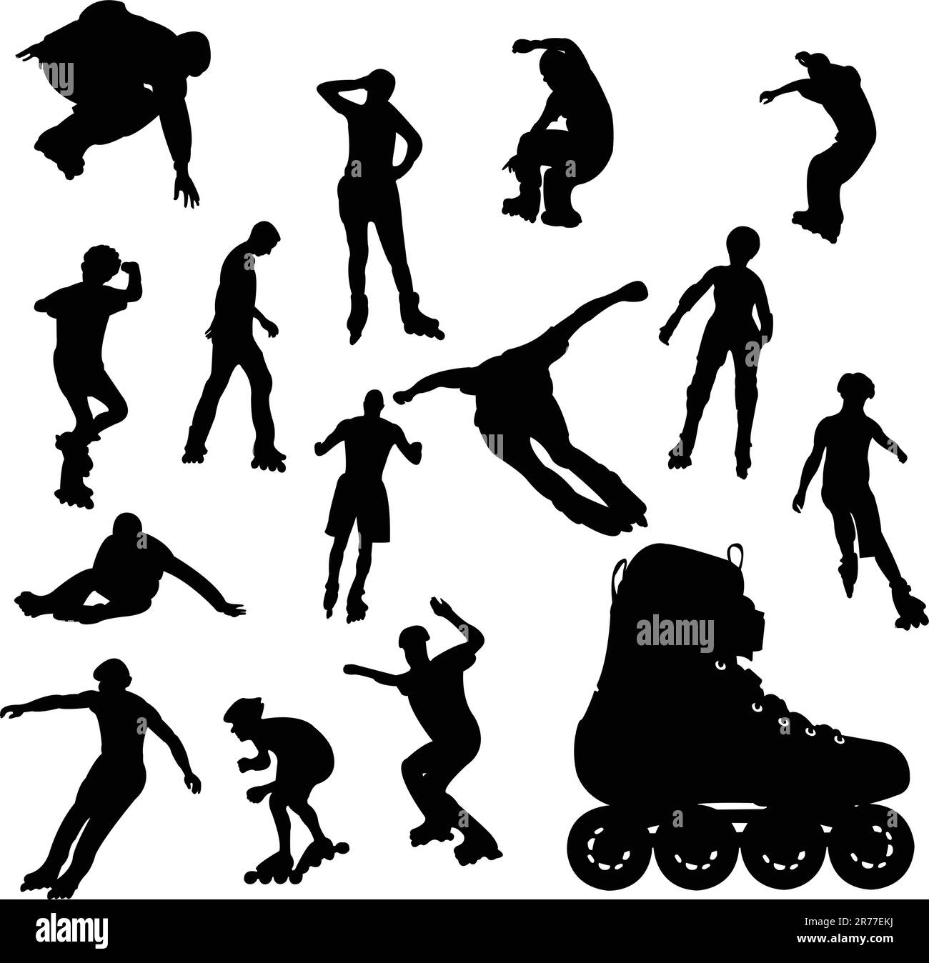 rollerblade collection - vector Stock Vector Image & Art - Alamy