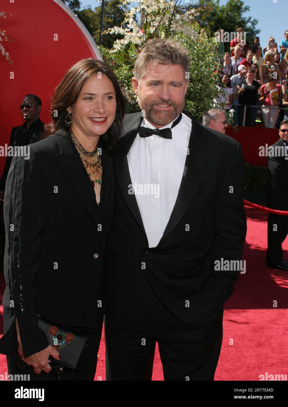 Treat Williams and wife Pam Van Sant at the 56th Annual Emmy Awards on ...