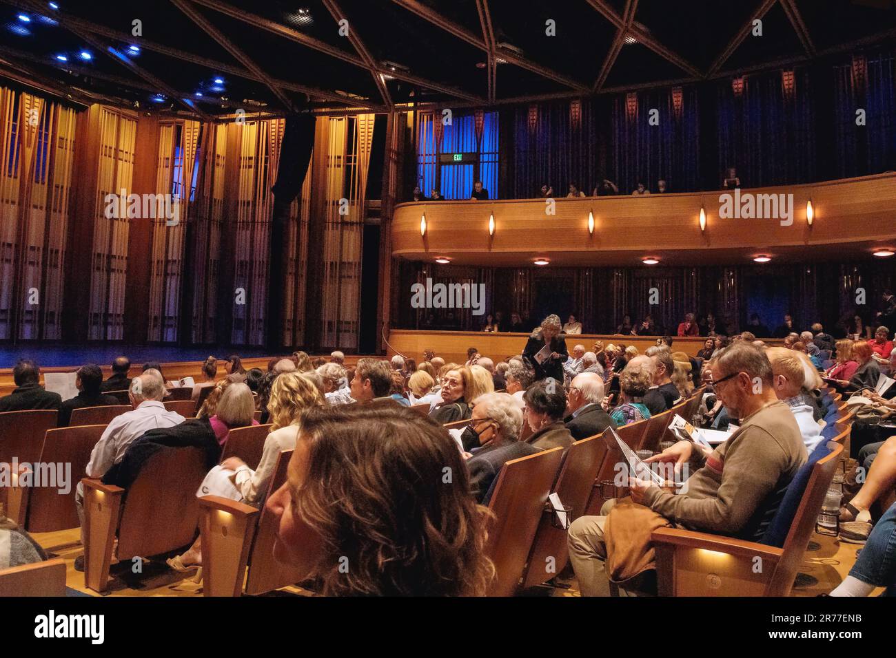 Audience inside the Baker-Baum Concert Hall in La Jolla, California ...