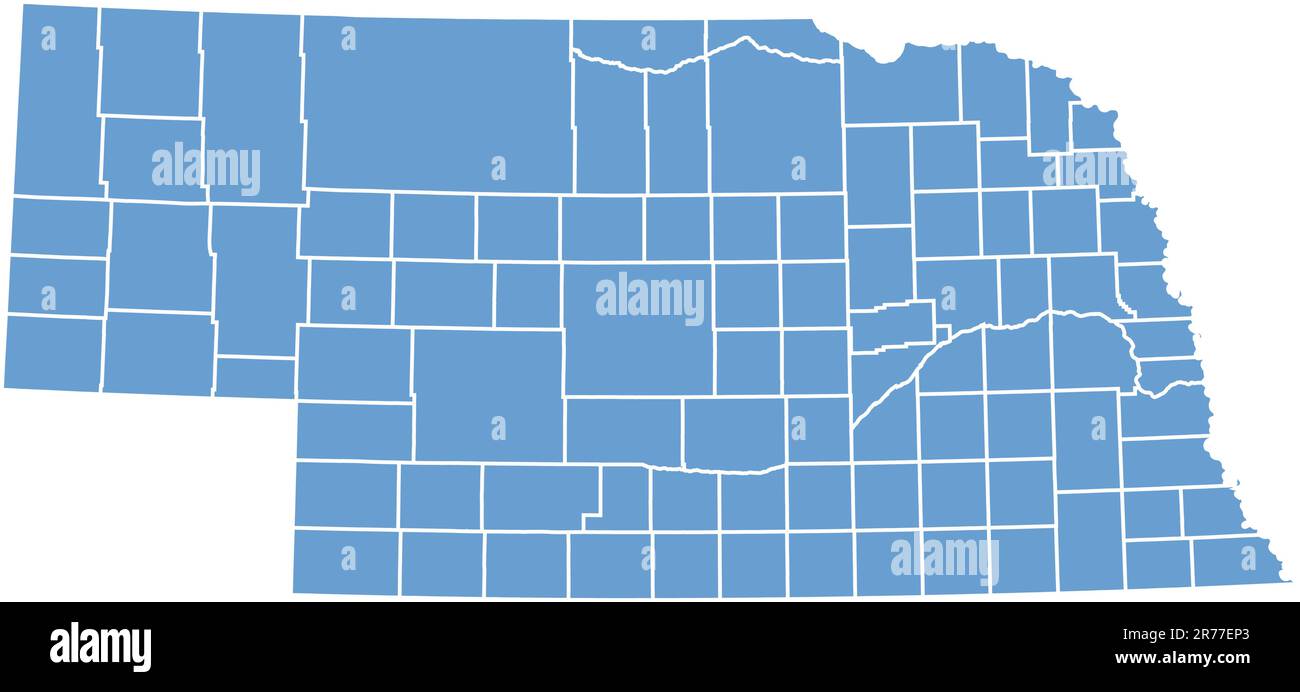 Map of nebraska Stock Vector Images - Alamy