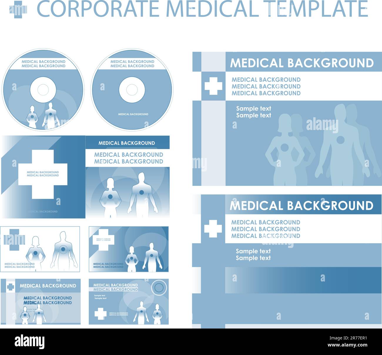 Blue Corporate medical presentation, report template. Human backgrounds ...