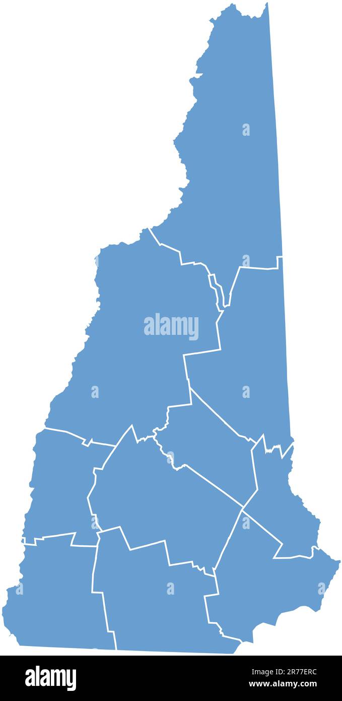 Physical map of new hampshire
