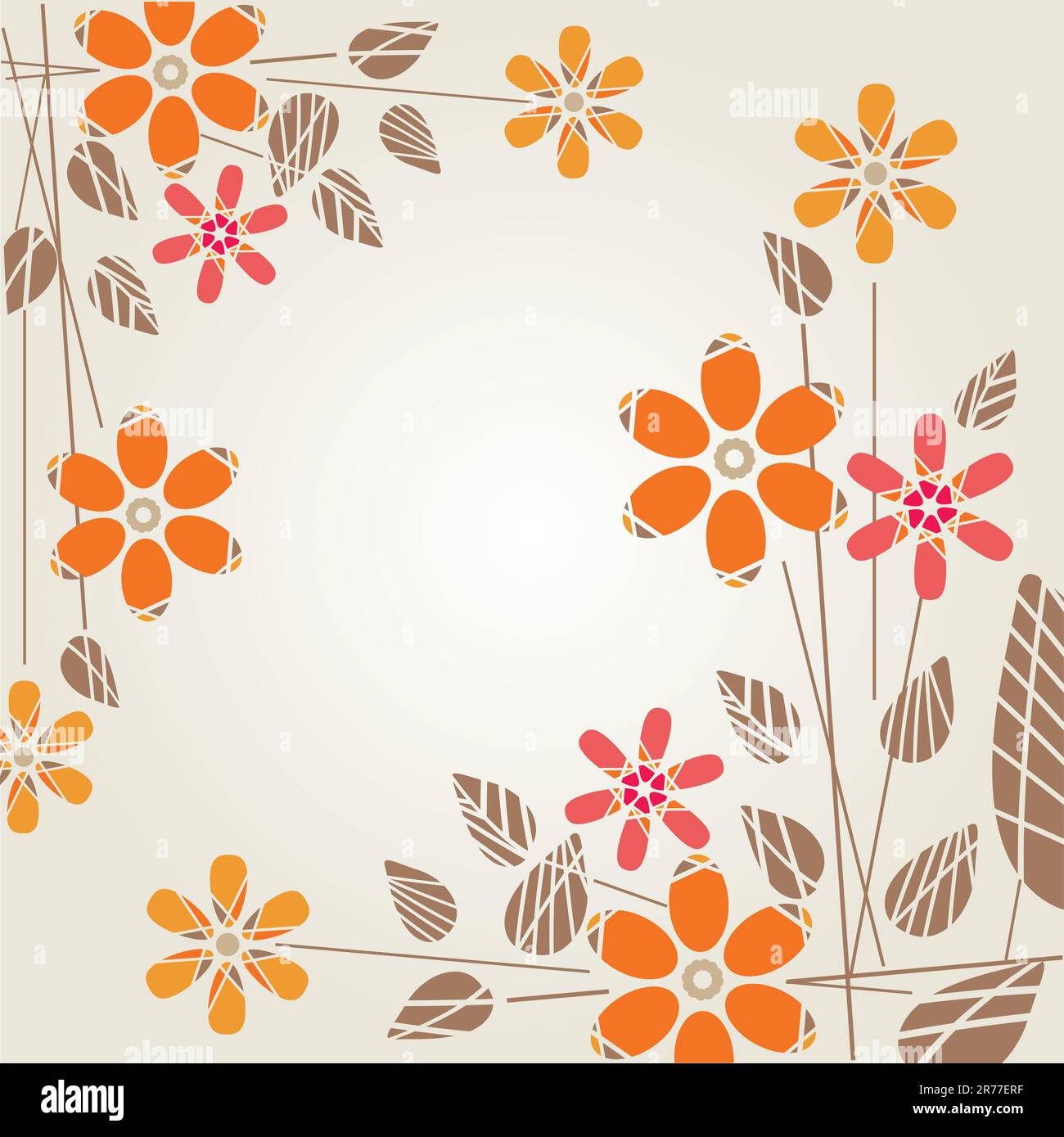Vector illustration - modern background with flowers Stock Vector Image ...