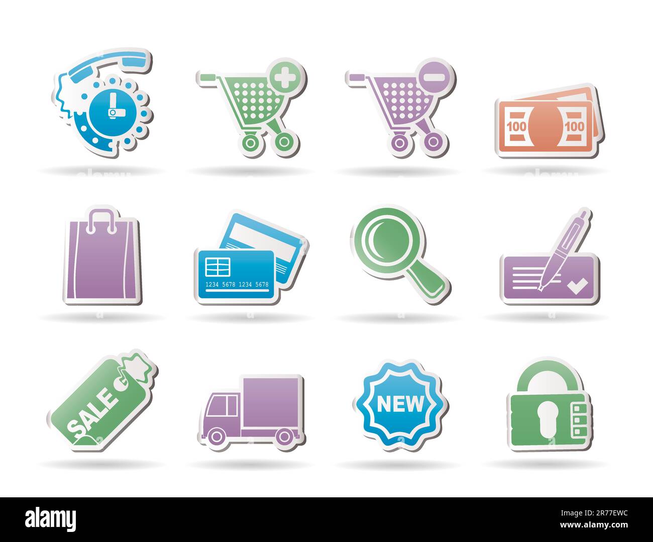 Internet icons for online shop - vector icon set Stock Vector Image ...