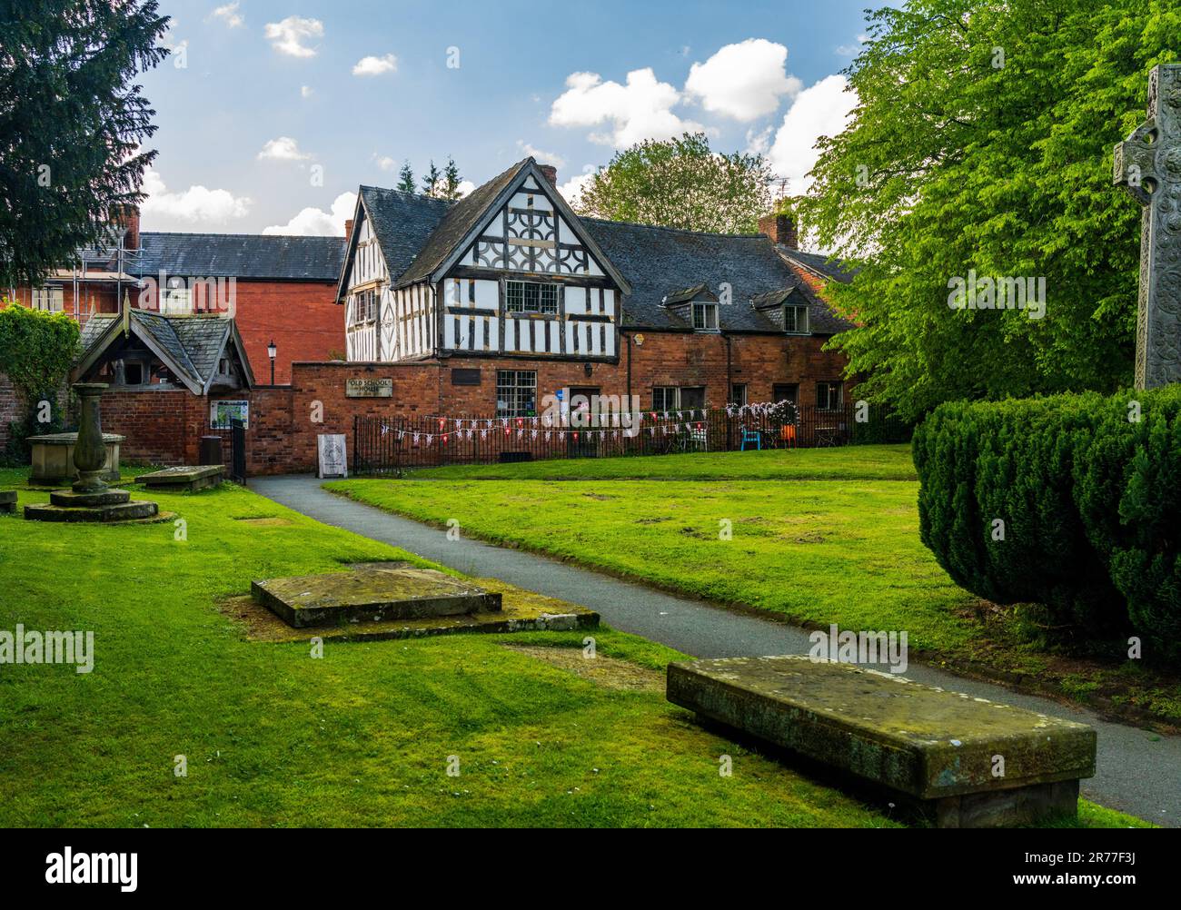 Oswestry, Shropshire - 12 May 2023: Half timbered Old School House in ...