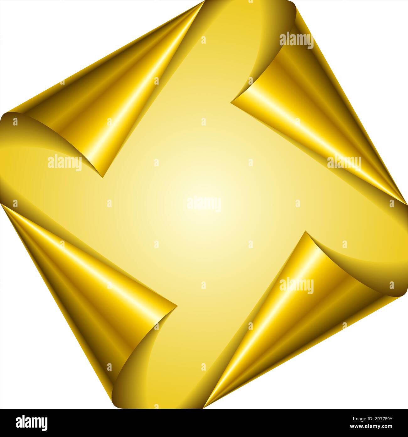 Set golden page corners. Vector illustration on white background Stock ...