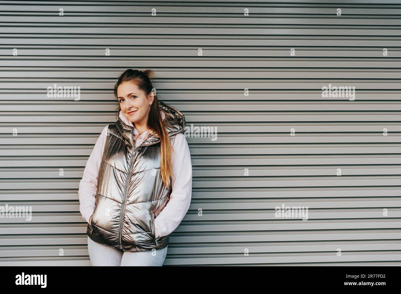 Silver down jacket hi-res stock photography and images - Alamy