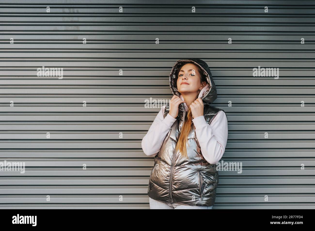 Silver down jacket hi-res stock photography and images - Alamy