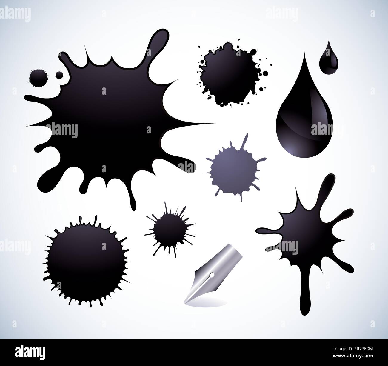 Set of various colored vector ink spots Stock Vector Image & Art - Alamy