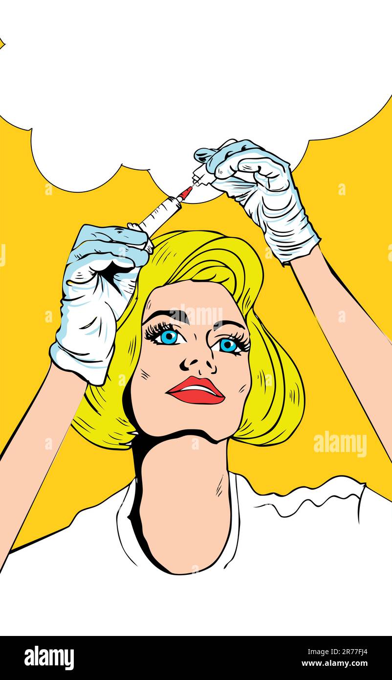 Pop art nurse hi-res stock photography and images - Alamy