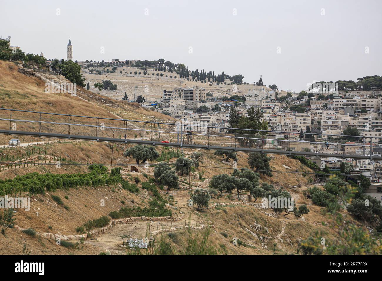 The suspension bridge, which extends for a distance of no less than 202 ...