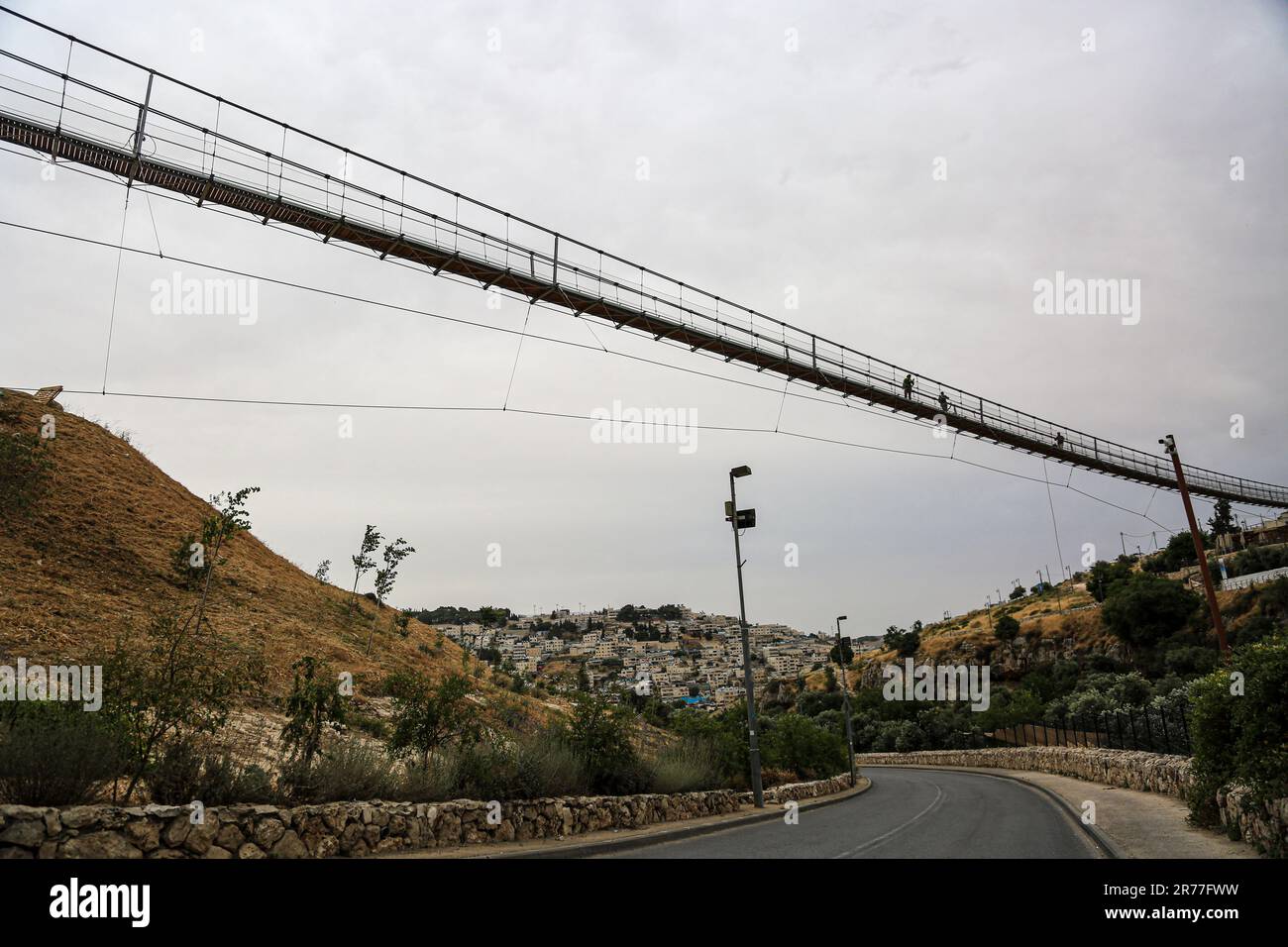 The suspension bridge, which extends for a distance of no less than 202 ...