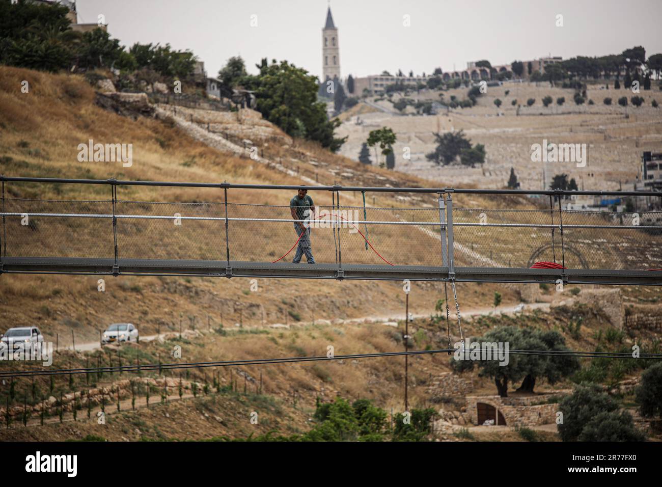 The suspension bridge, which extends for a distance of no less than 202 ...