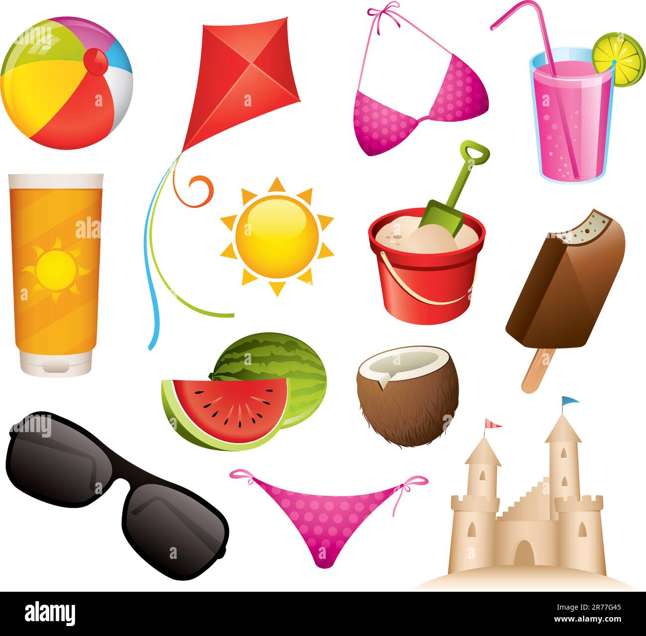 Sun tan lotion beach Stock Vector Images - Alamy