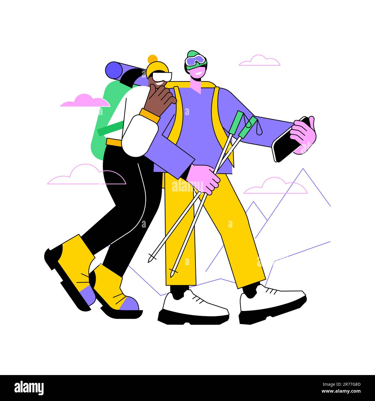 Climbing selfie Stock Vector Images - Alamy