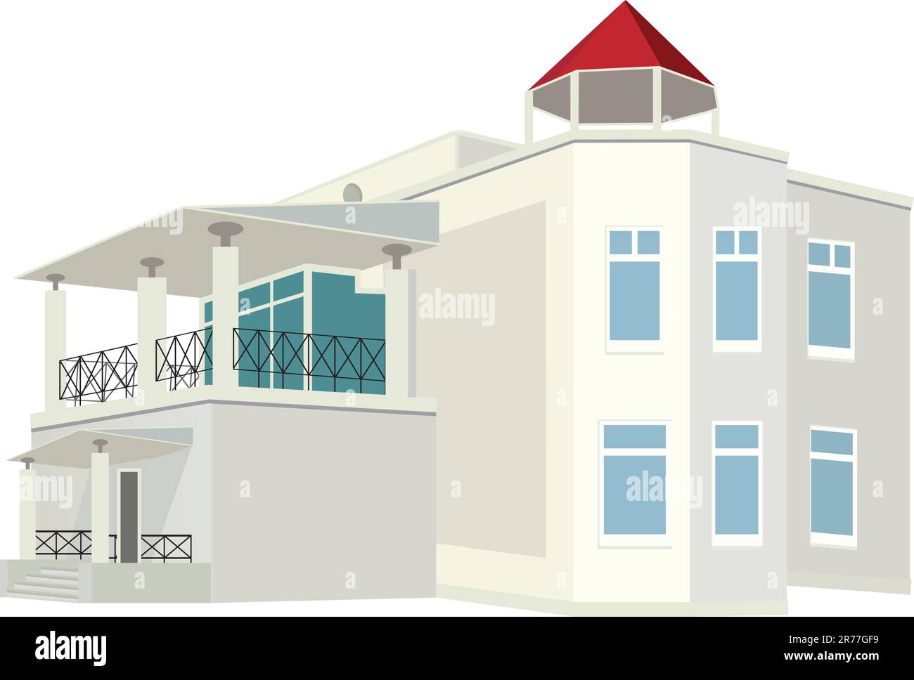 Cottage (Detailed). Vector illustration for you design Stock Vector ...