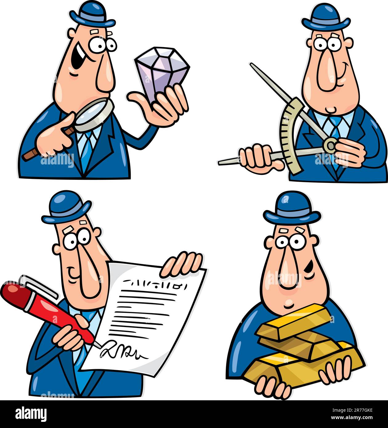 business concept cartoon illustrations with funny man Stock Vector ...