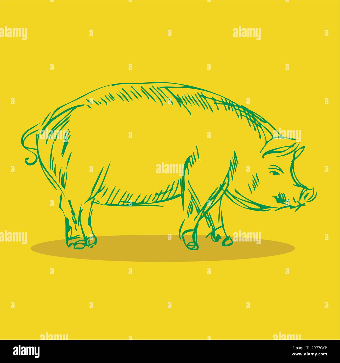Pig Vector Illustration Stock Vector Image & Art - Alamy