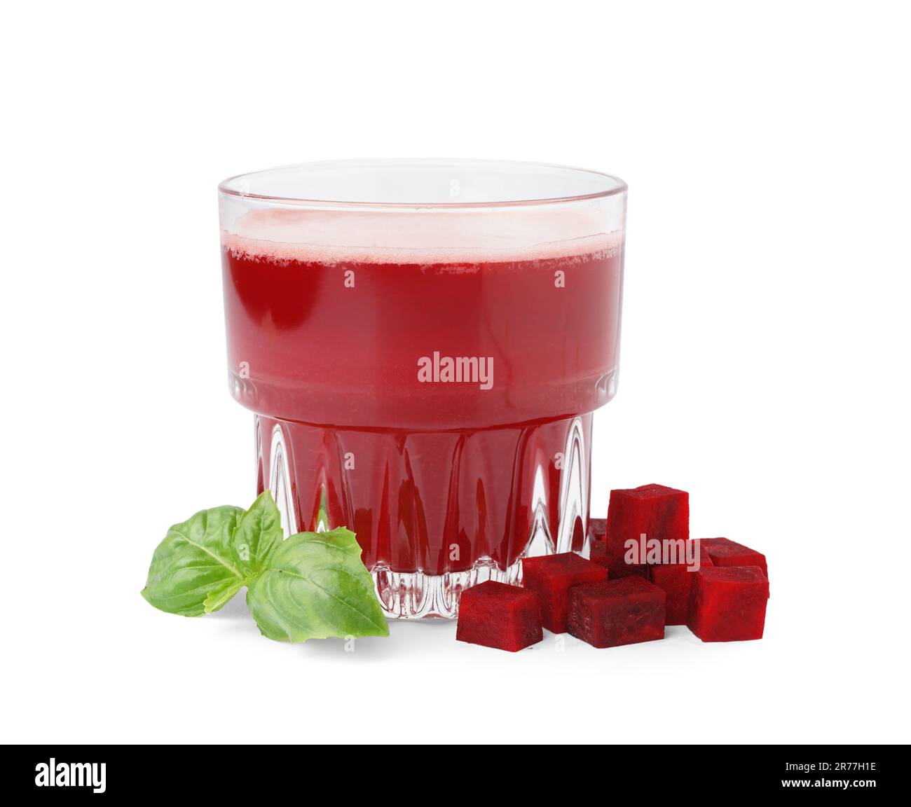 Glass of fresh beetroot juice isolated on white background Stock Photo ...