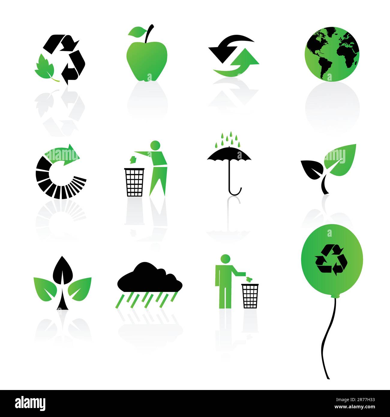 Vector set of environmental / recycling icons Stock Vector Image & Art ...