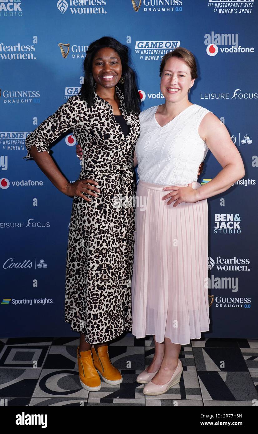 Ama Agbeze (left) and Lizzy Yarnold arrives for the premiere of Netflix ...