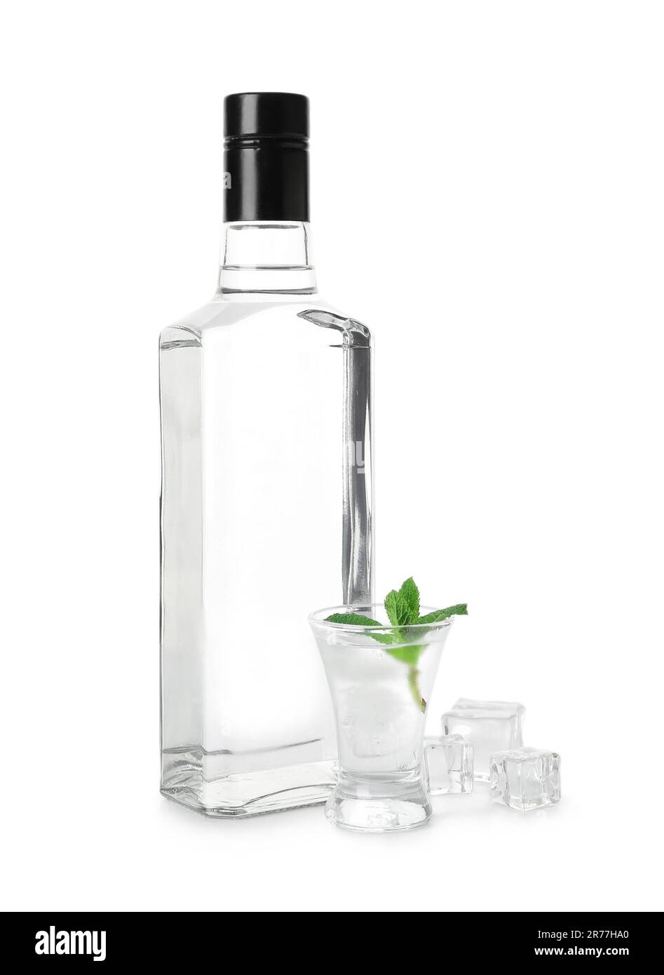 Bottle polish vodka alcohol Cut Out Stock Images & Pictures - Alamy