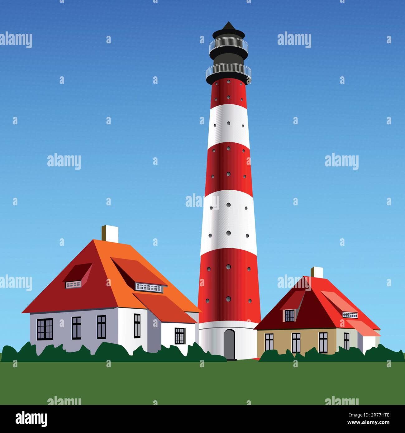 Lighthouse background with blue sky Stock Vector Image & Art - Alamy