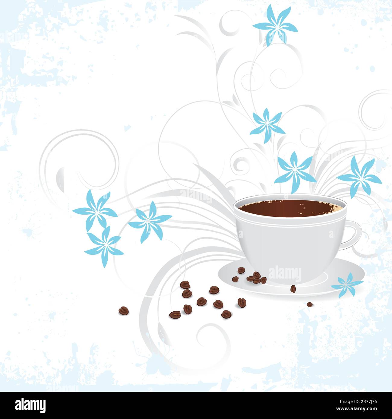 Coffee Cup with coffee grain. Image contains gradient mesh Stock Vector ...