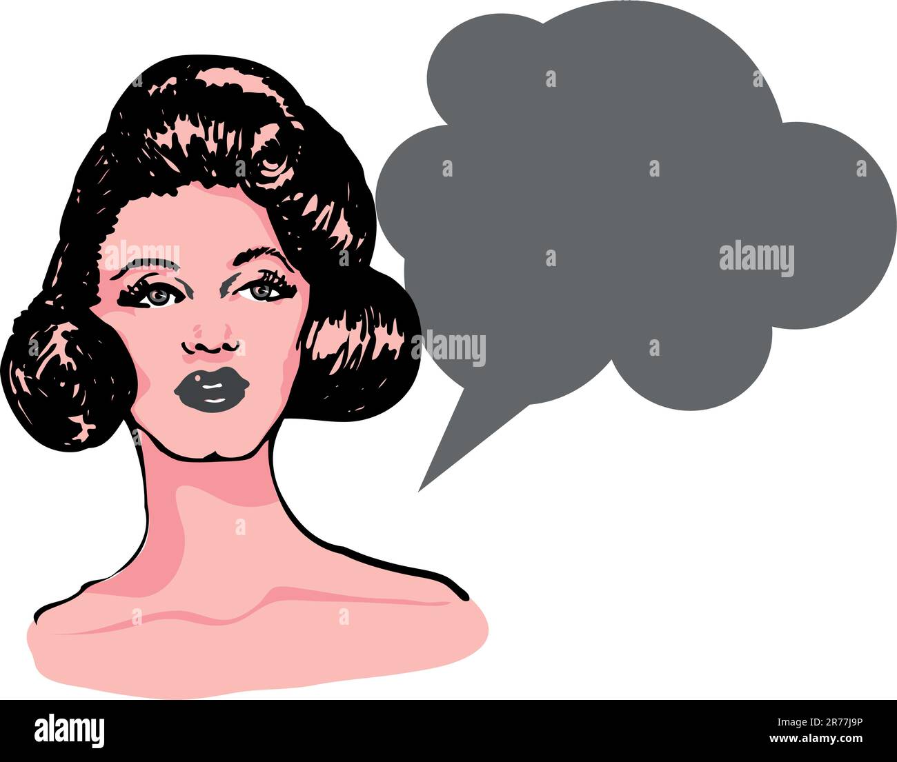 Cool adult woman white Stock Vector Images - Alamy