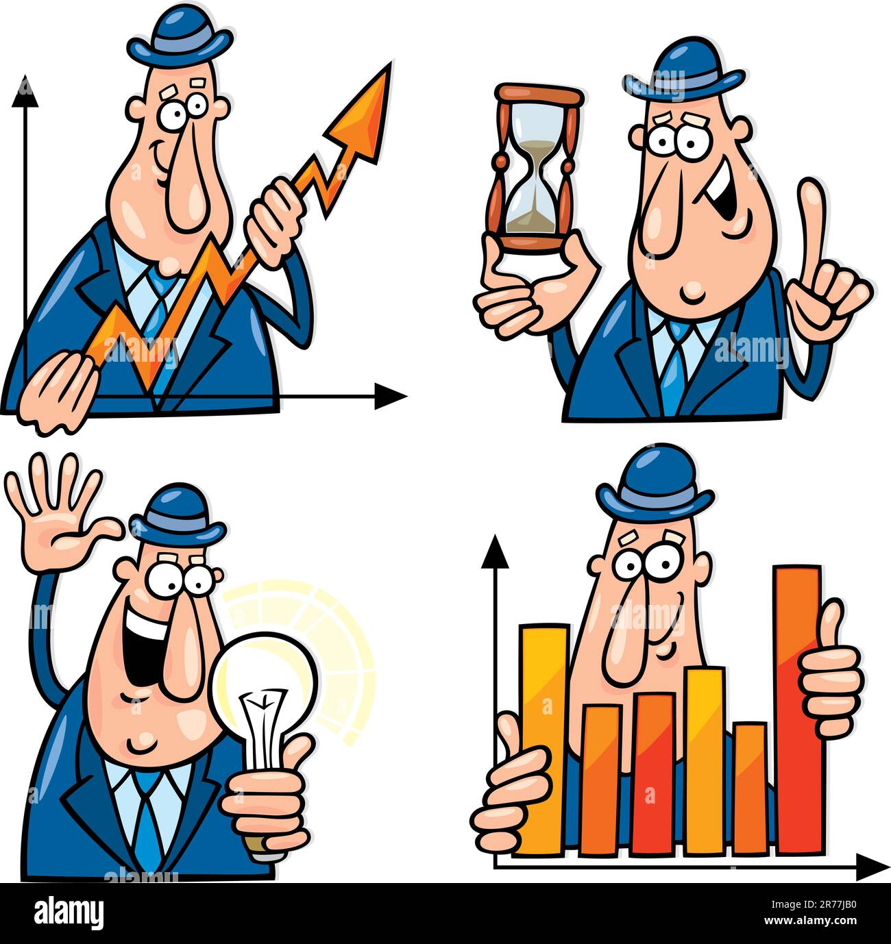 business concept cartoon illustrations with funny man Stock Vector ...