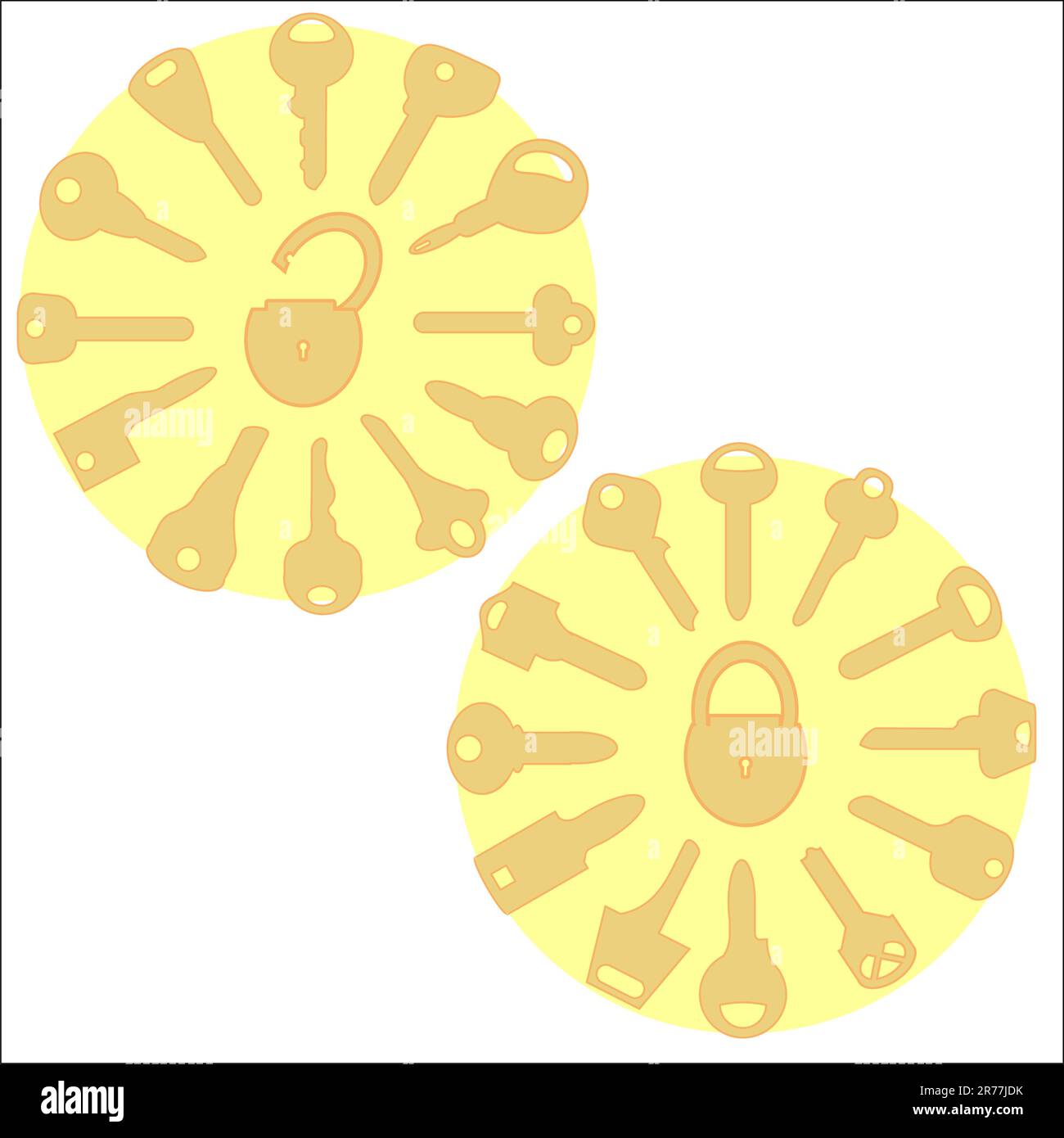 Lock pathway Stock Vector Images - Alamy