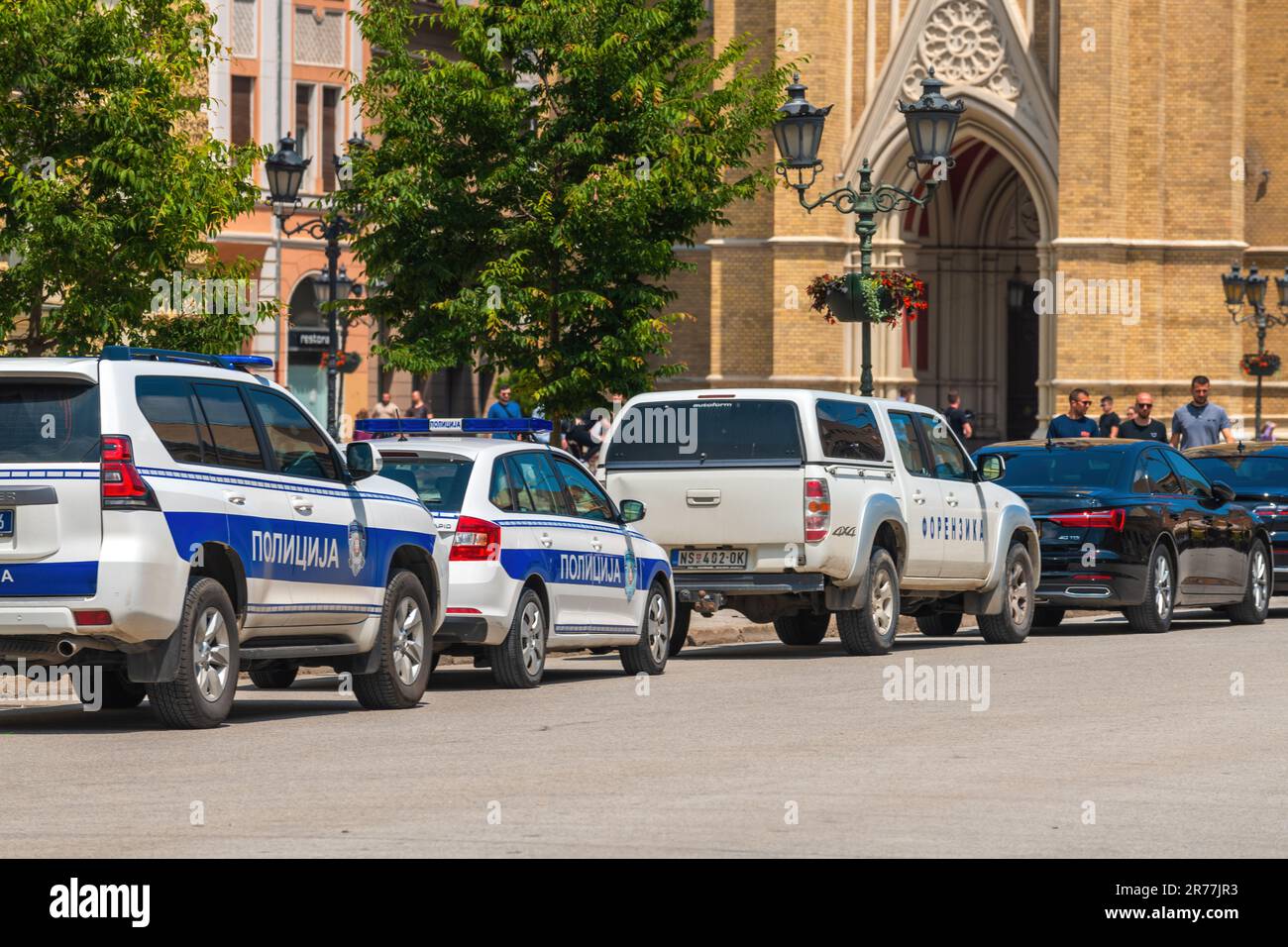 Novi Sad, Serbia - June 1, 2023: Serbian police cars on city streets ...