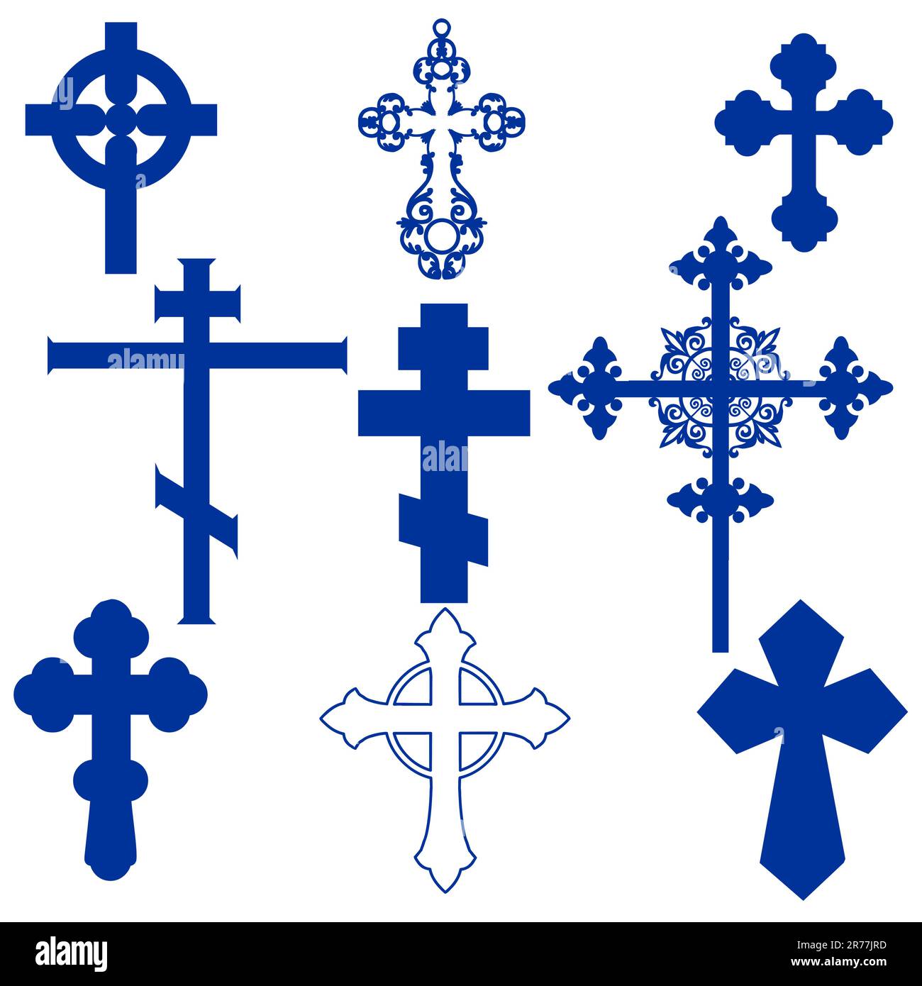 Crosses religious silhouette hi-res stock photography and images - Alamy