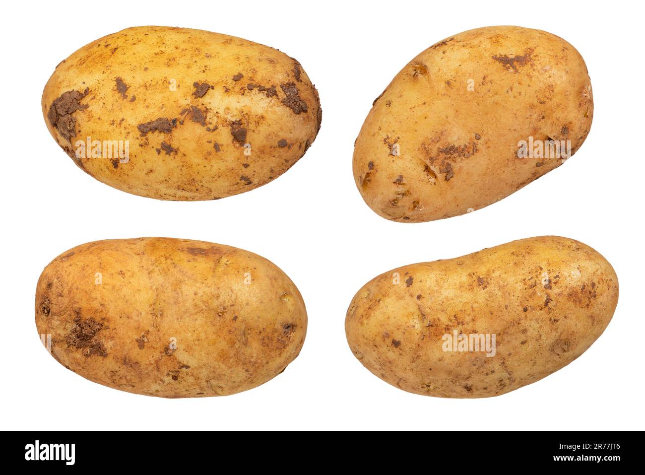 Raw vegetables. Unpeeled potato wedges with peel isolated on white ...