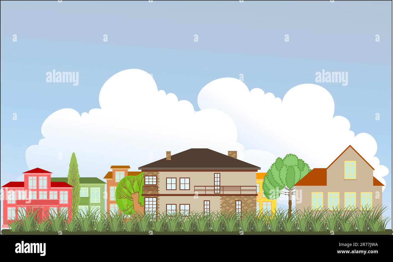 View village town building Stock Vector Images - Alamy