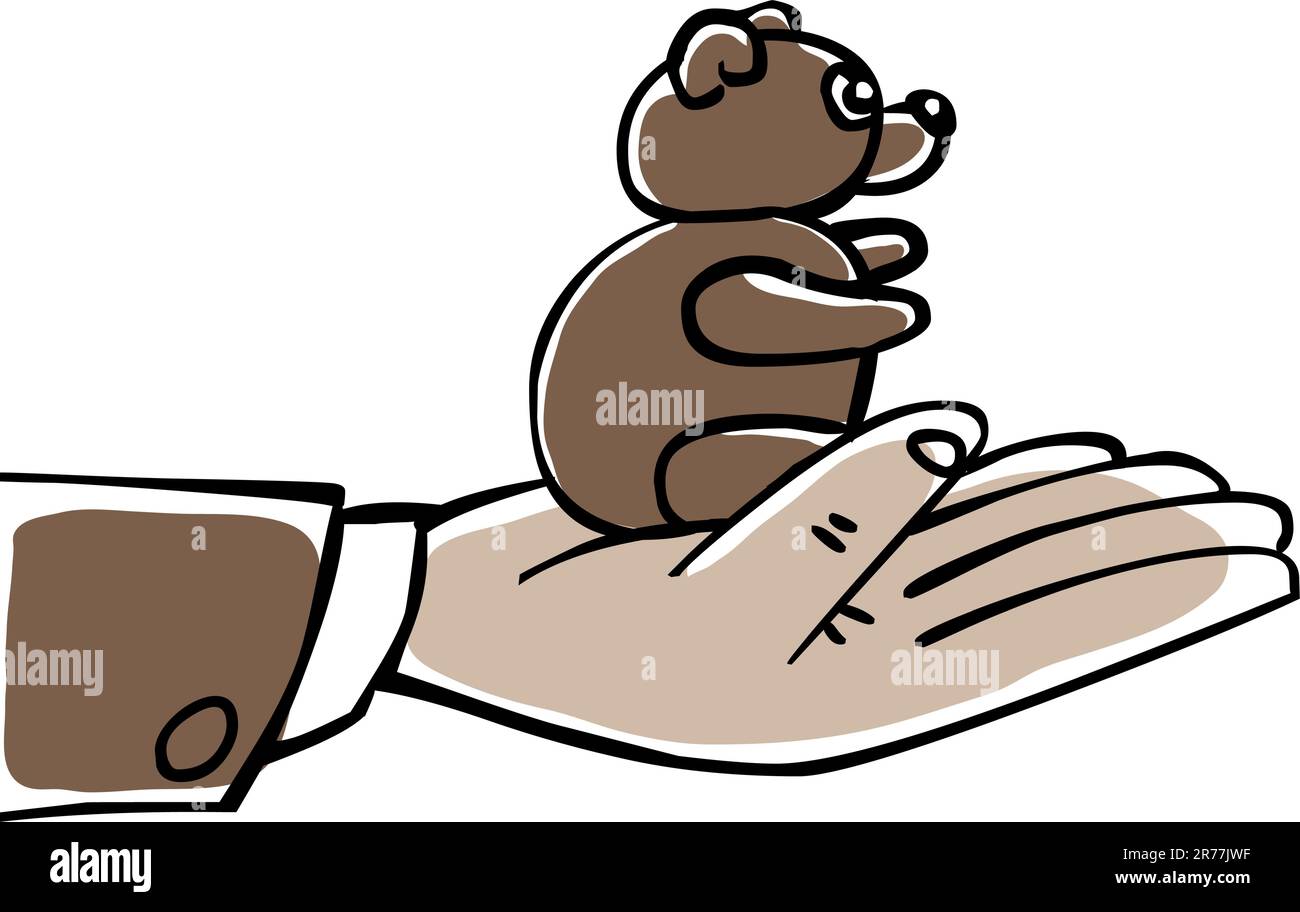 Bear the palm Stock Vector Images - Alamy