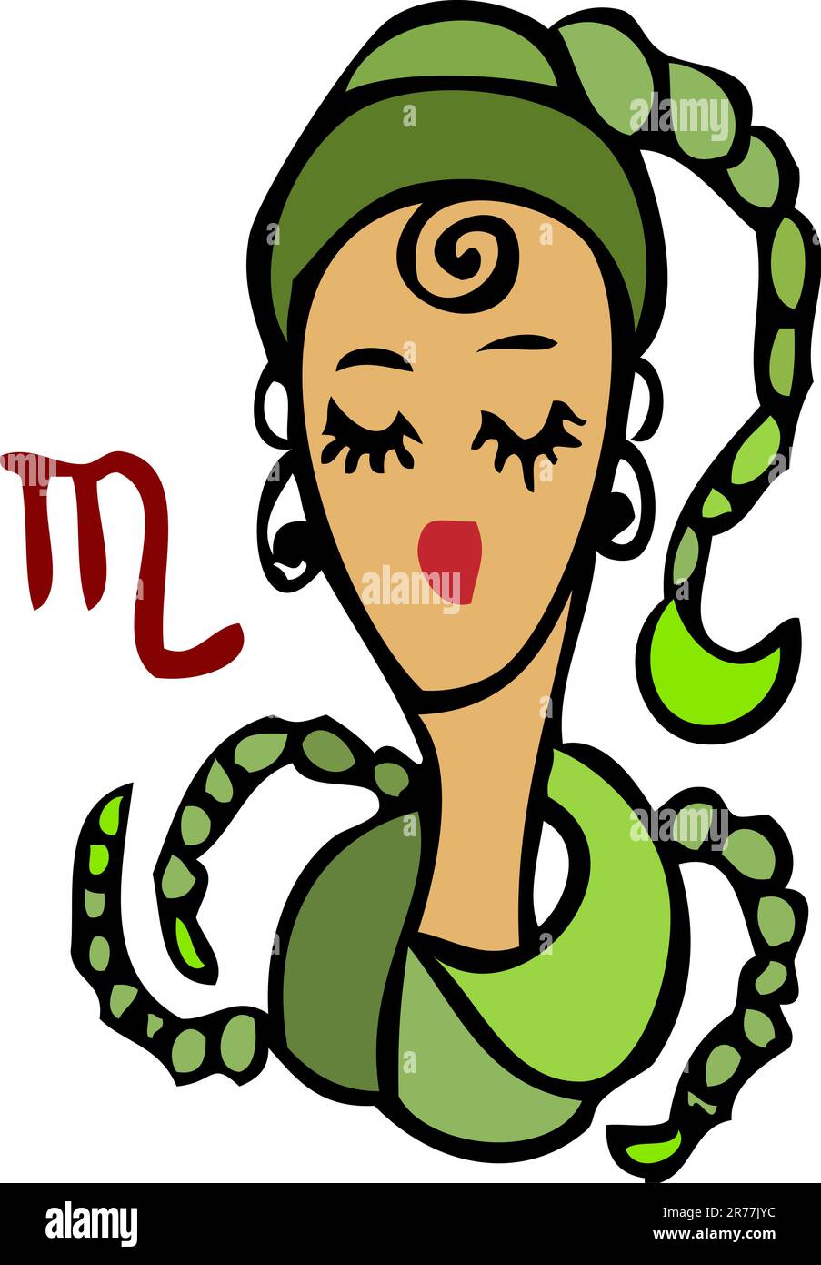 Woman girl symbol line Cut Out Stock Images & Pictures - Alamy