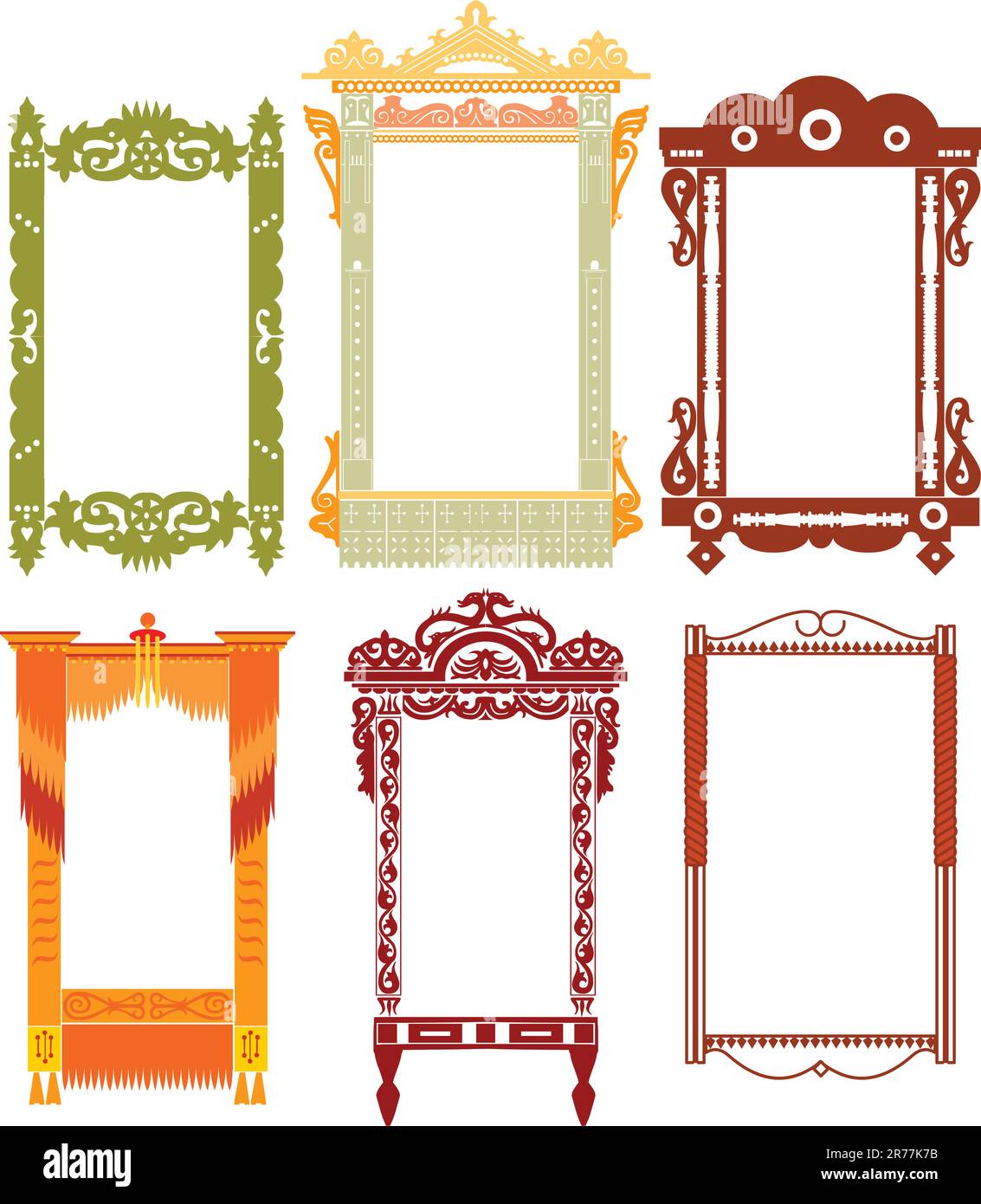 Decorated with sculpture Stock Vector Images - Alamy