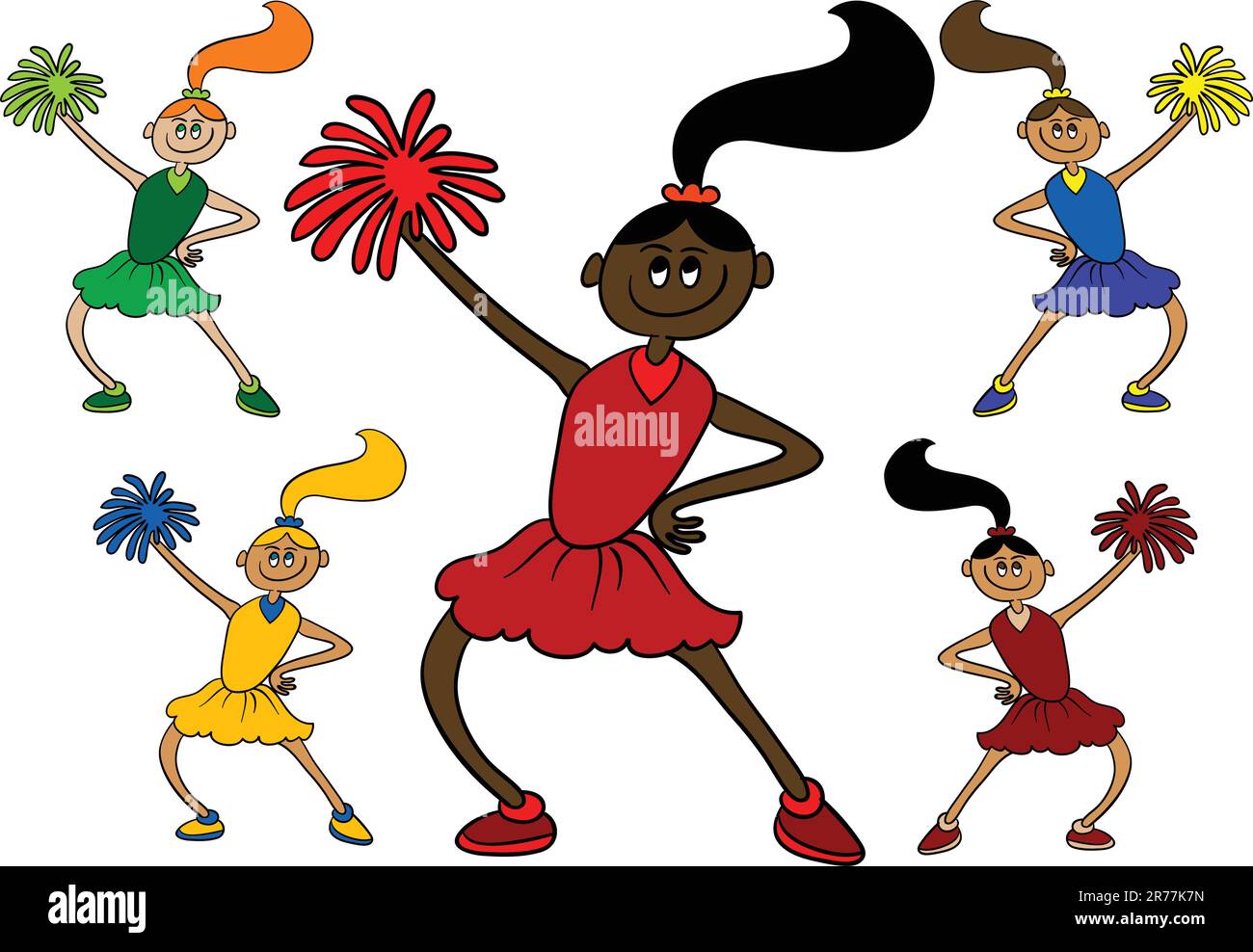 Child girl cheerleader cheer Cut Out Stock Images & Pictures - Alamy