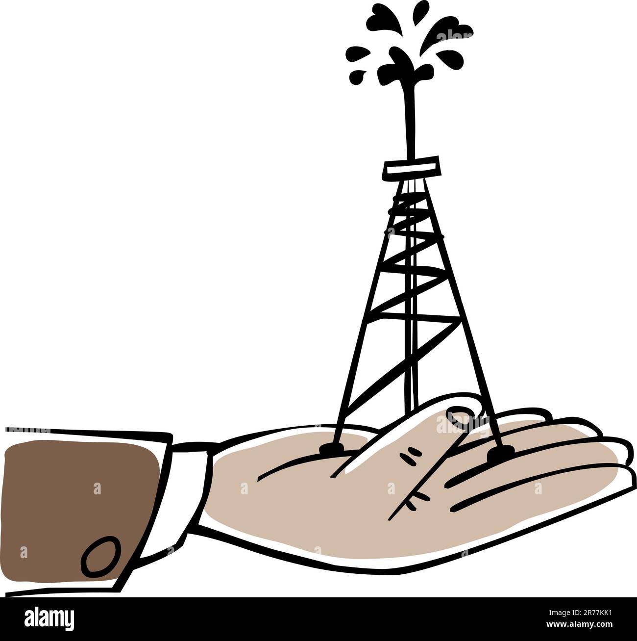 Oil Tower on Arm Stock Vector Image & Art - Alamy