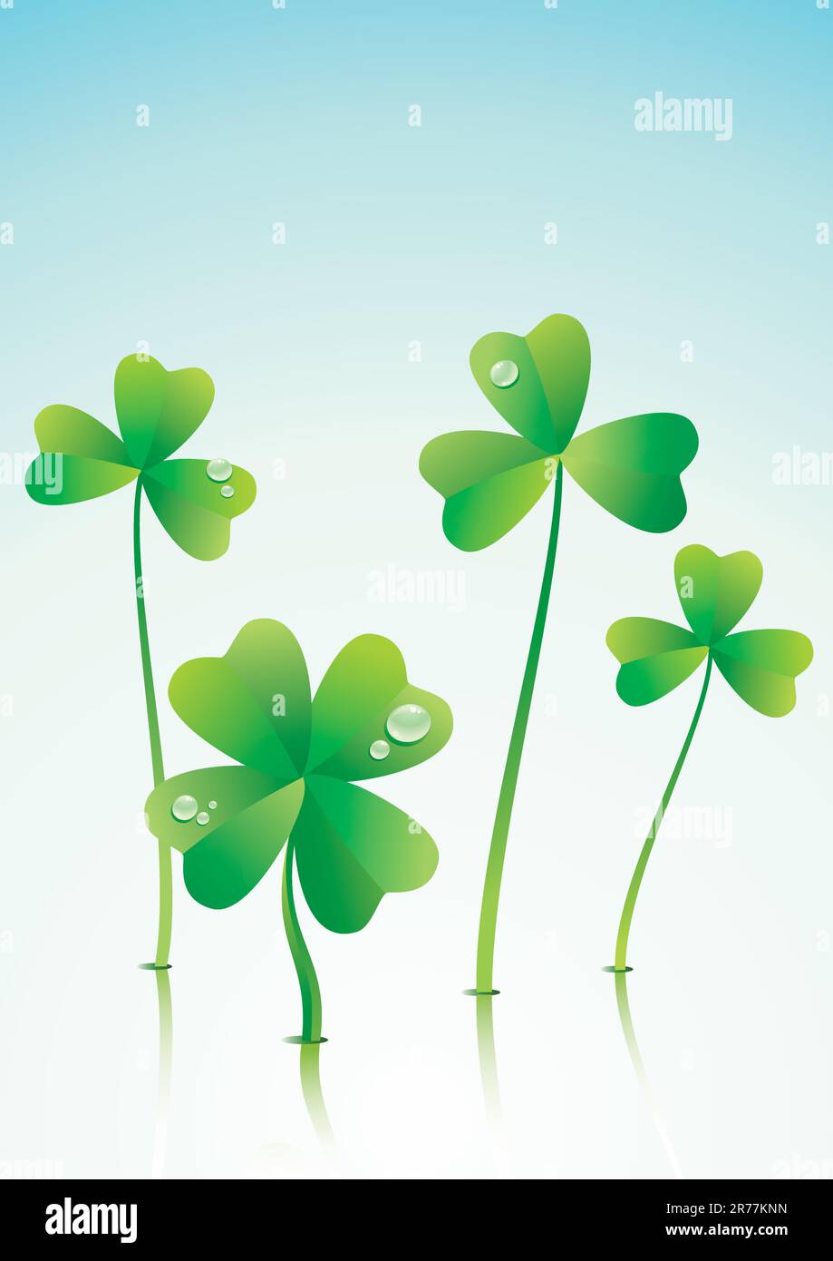Vector illustration of a successful Four Leaf Clover Stock Vector Image ...