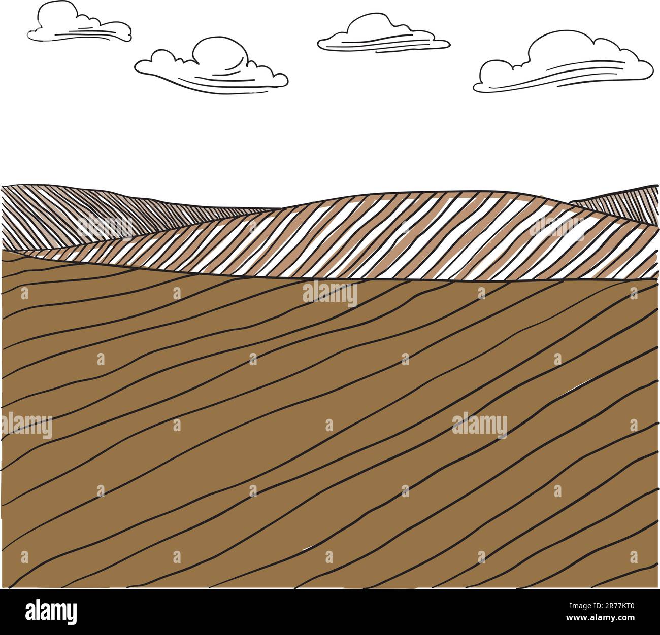 Grass field country house Stock Vector Images - Alamy
