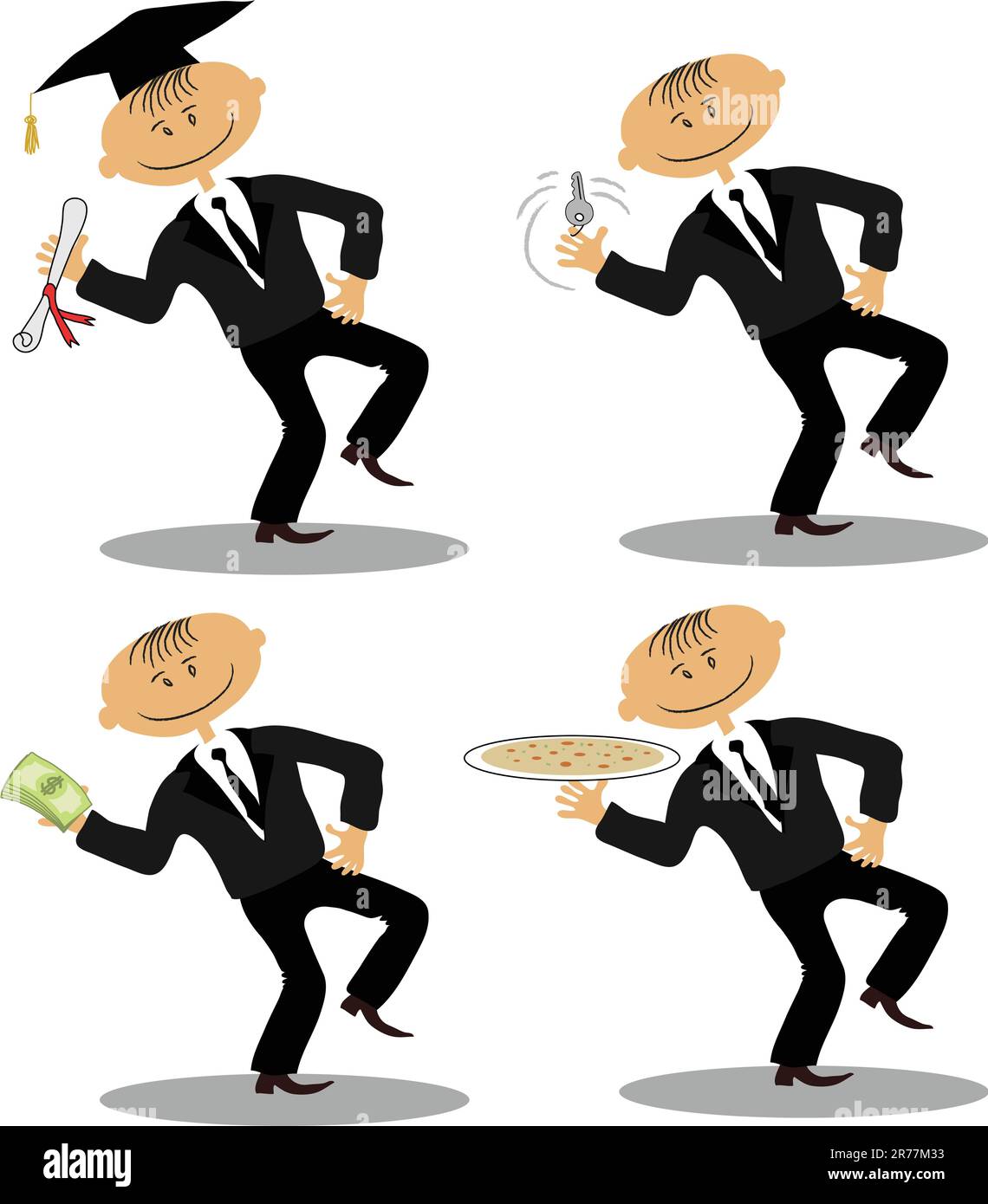 Portrait happy student Stock Vector Images - Alamy