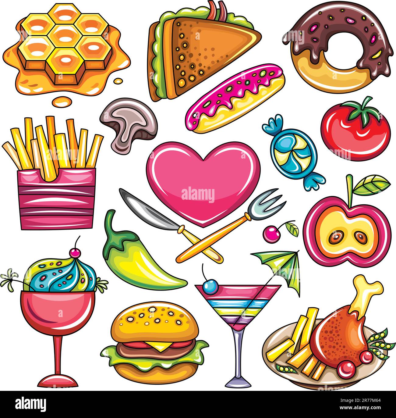 Ready dinner set Stock Vector Images - Alamy