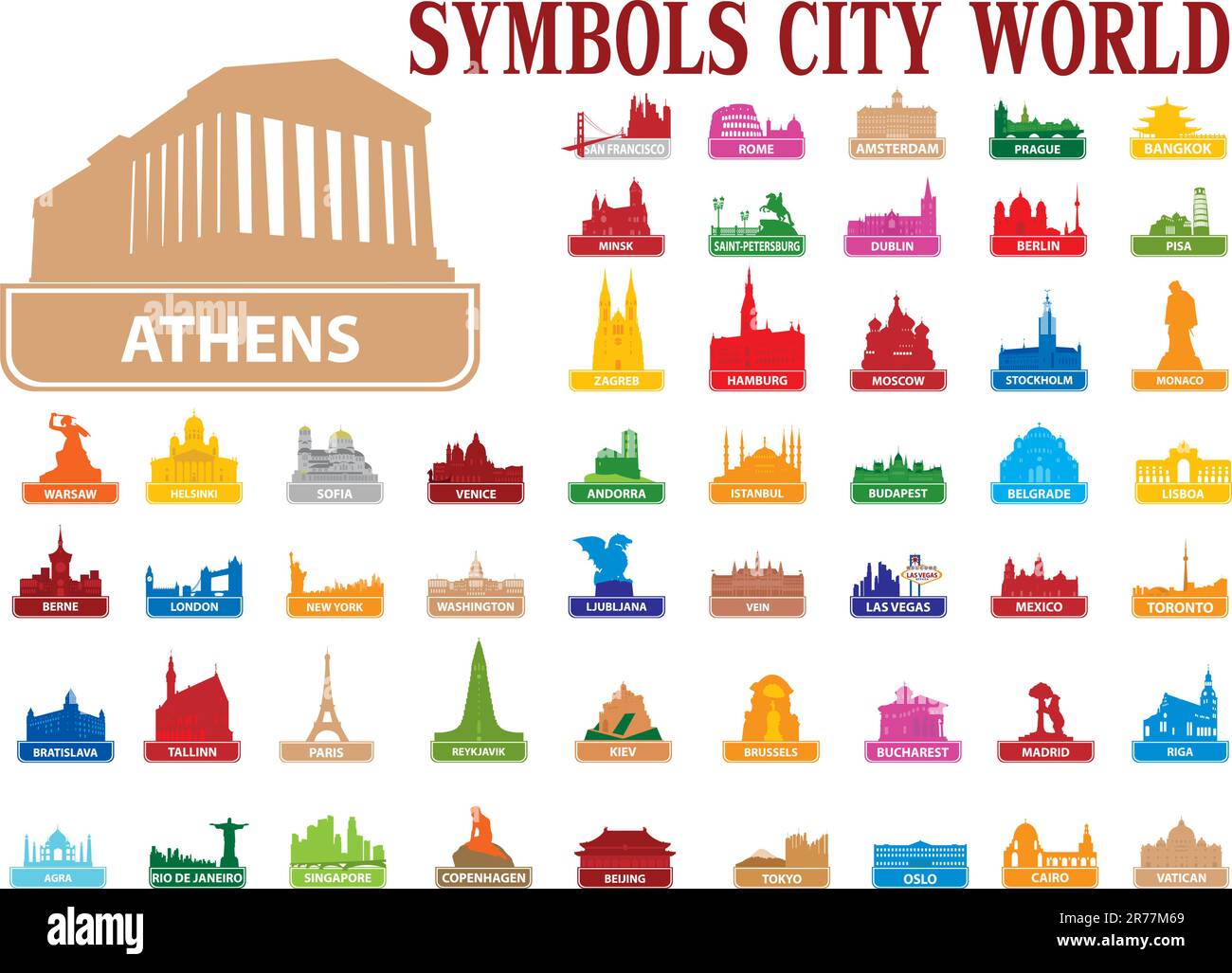 Symbols city world. Vector illustration for you design Stock Vector ...