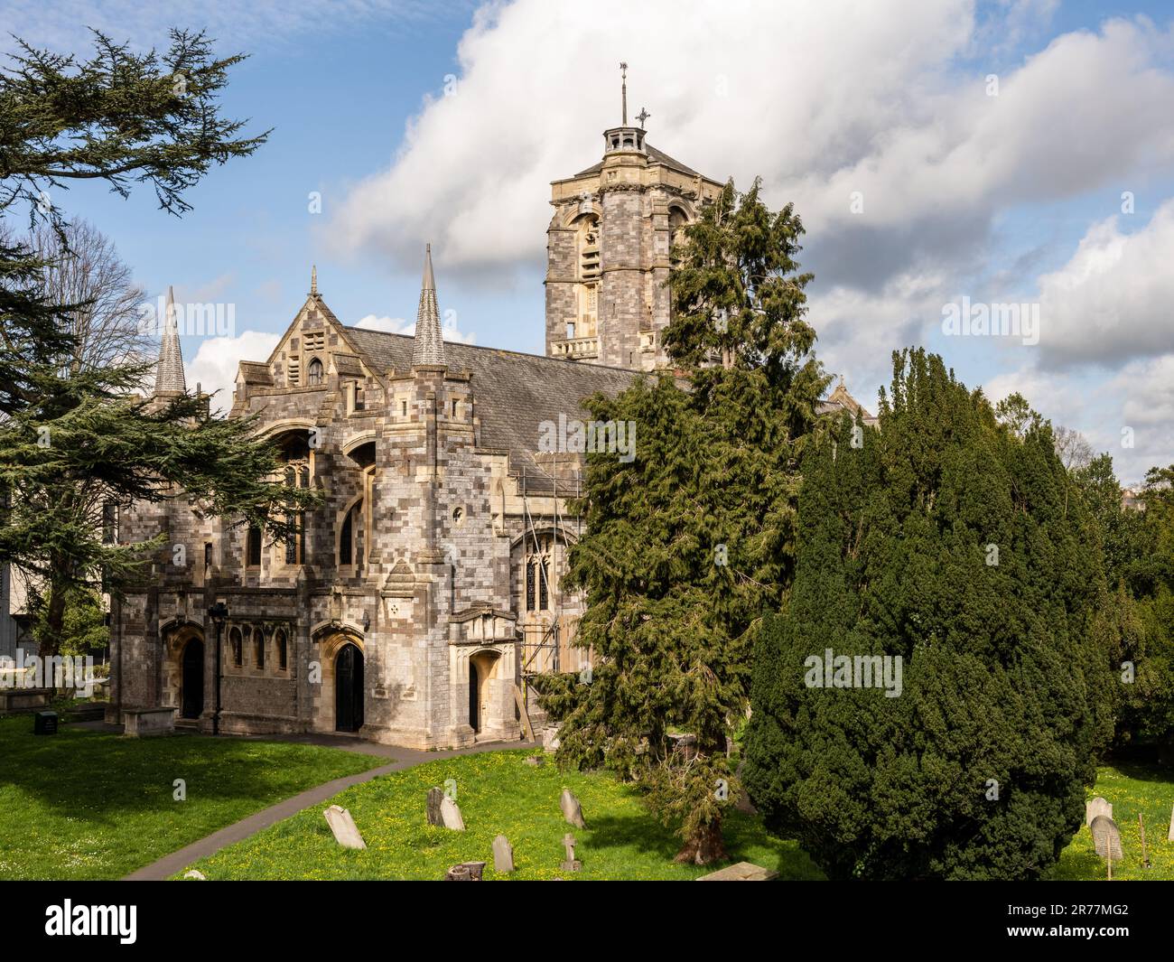 The Victorian parish church of St David in Exeter, Devon Stock Photo ...