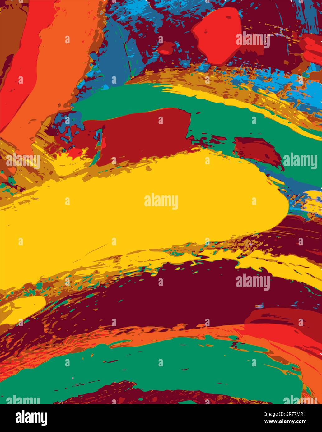 Colorful abstract art acrylic painting Stock Vector Images - Alamy